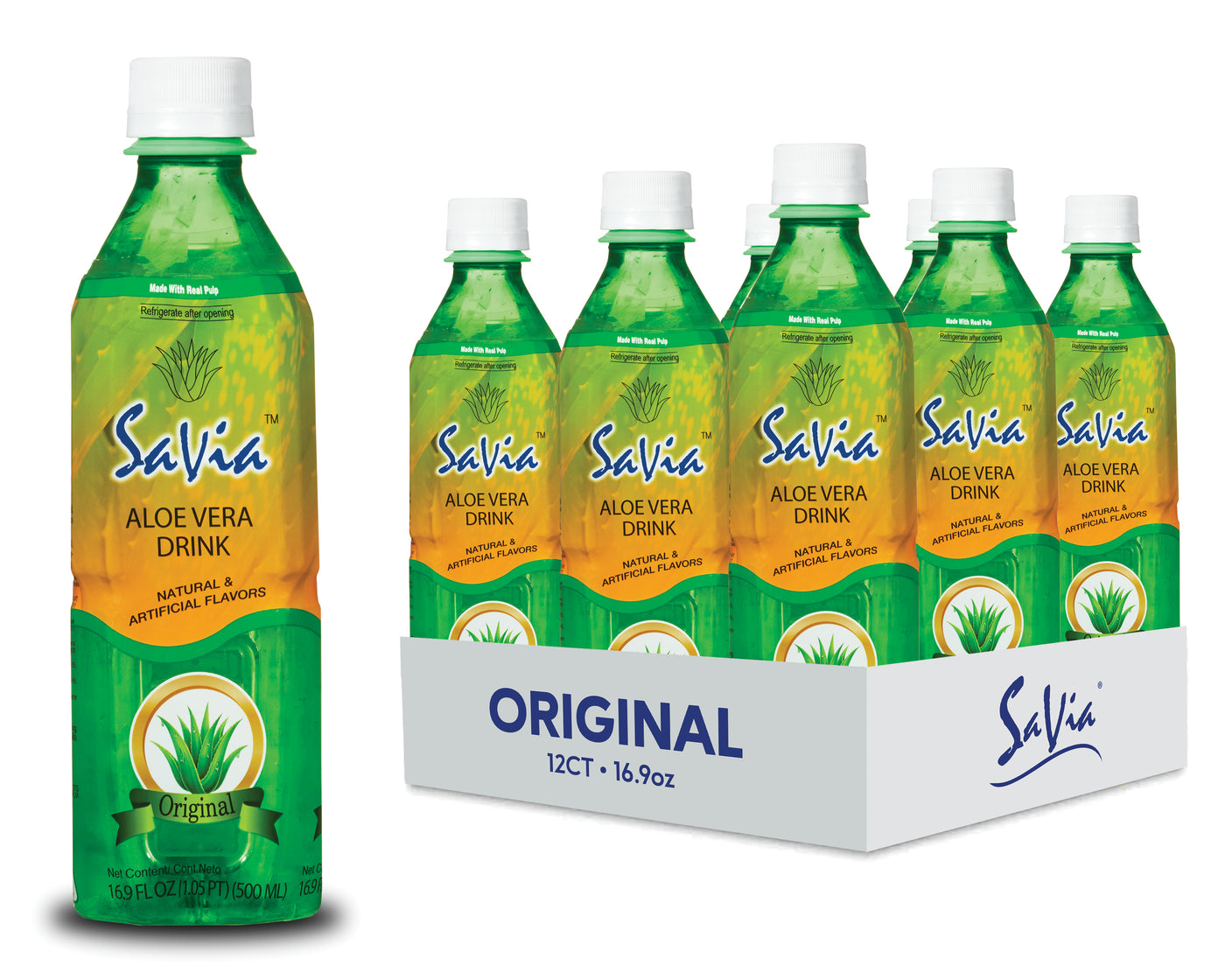 Savia - Aloe Vera Drink, Quality Aloe-Based Beverage, Made with Real A ...